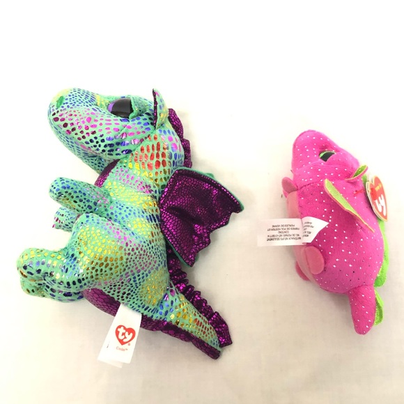 Ty | Other | Ty Beanie Boos Bundle Dragons Cinder Darby | Poshmark